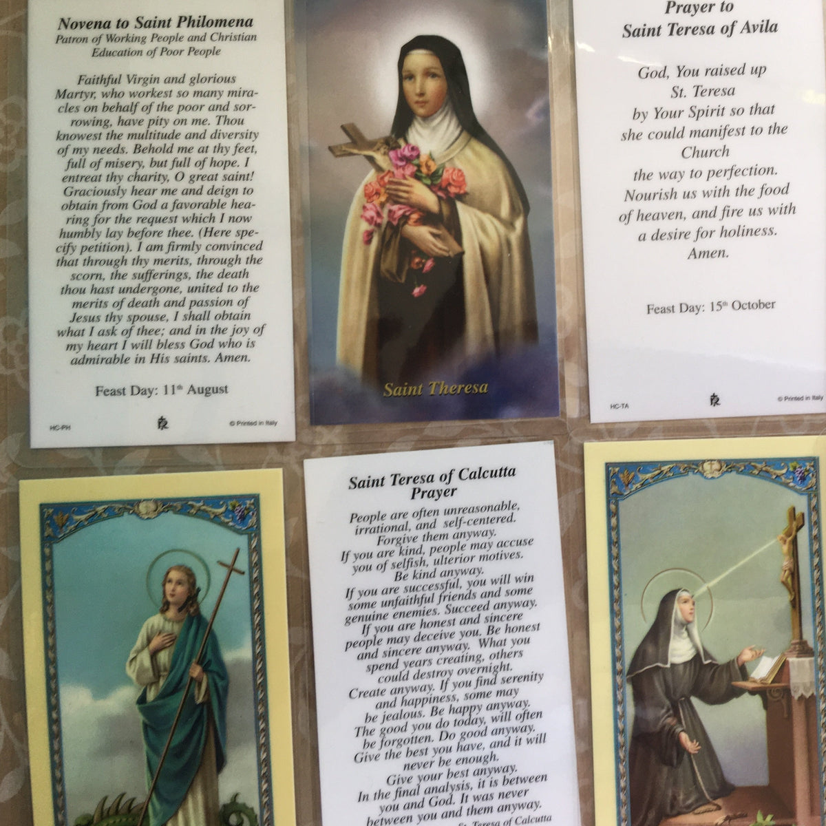 Female Saint Holy Cards – Shop Cabrini